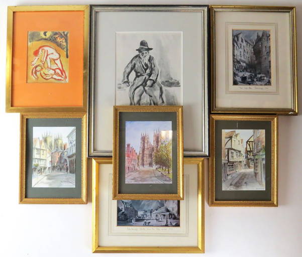 Three (3) Framed Colin Williamson Prints In Matching