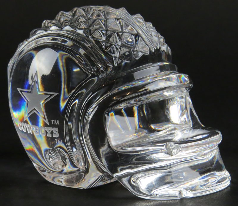 Waterford Crystal Dallas Cowboys Football Helmet Figure