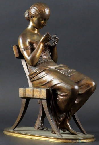 Louis Kley French (1833 1911) Bronze Sculpture "he