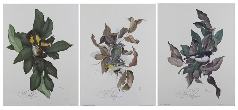 Three (3) C. Ford Riley Florida Signed Prints with