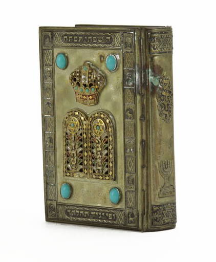 Hebrew Tora Prayer Book With Applied Semi Precious And