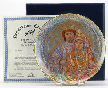 Edna Hibel Plate. "the Wedding Of David