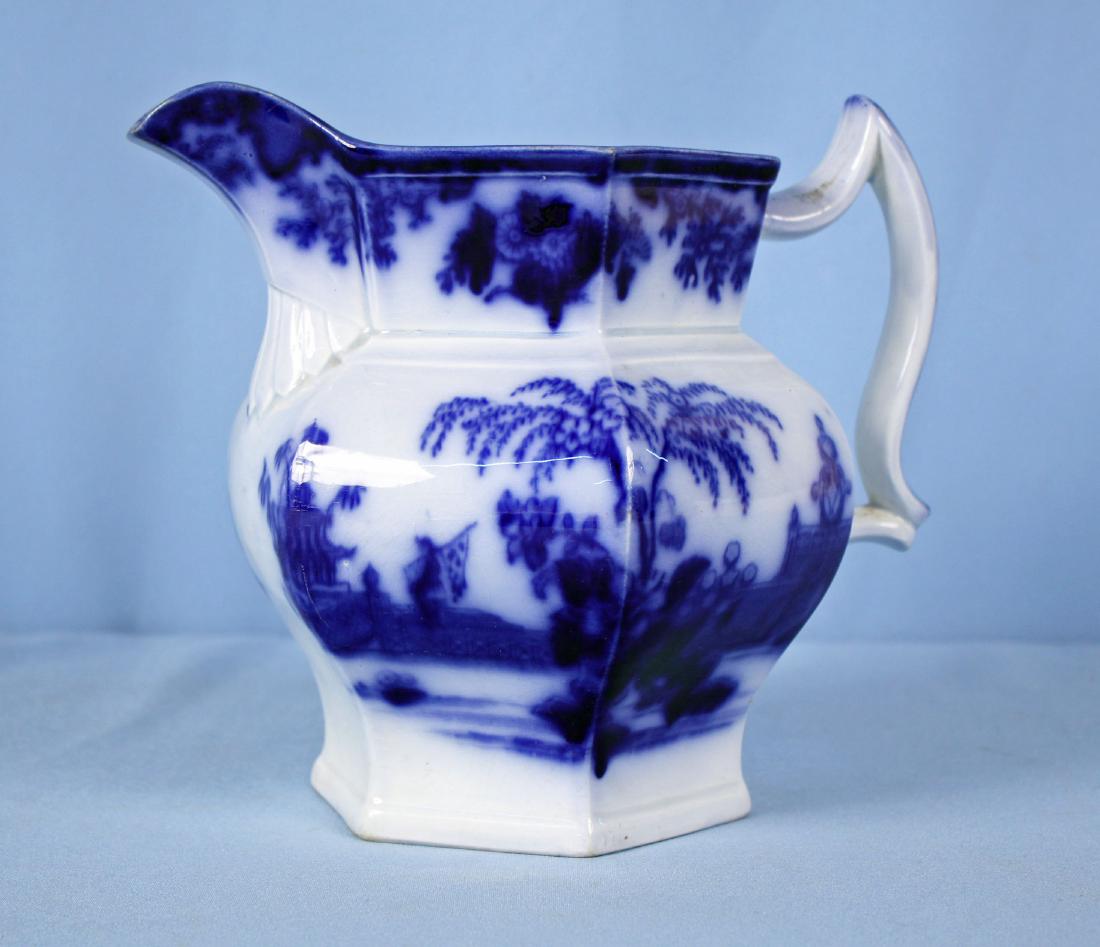 Antique Scinde Pattern Flow Blue Platter