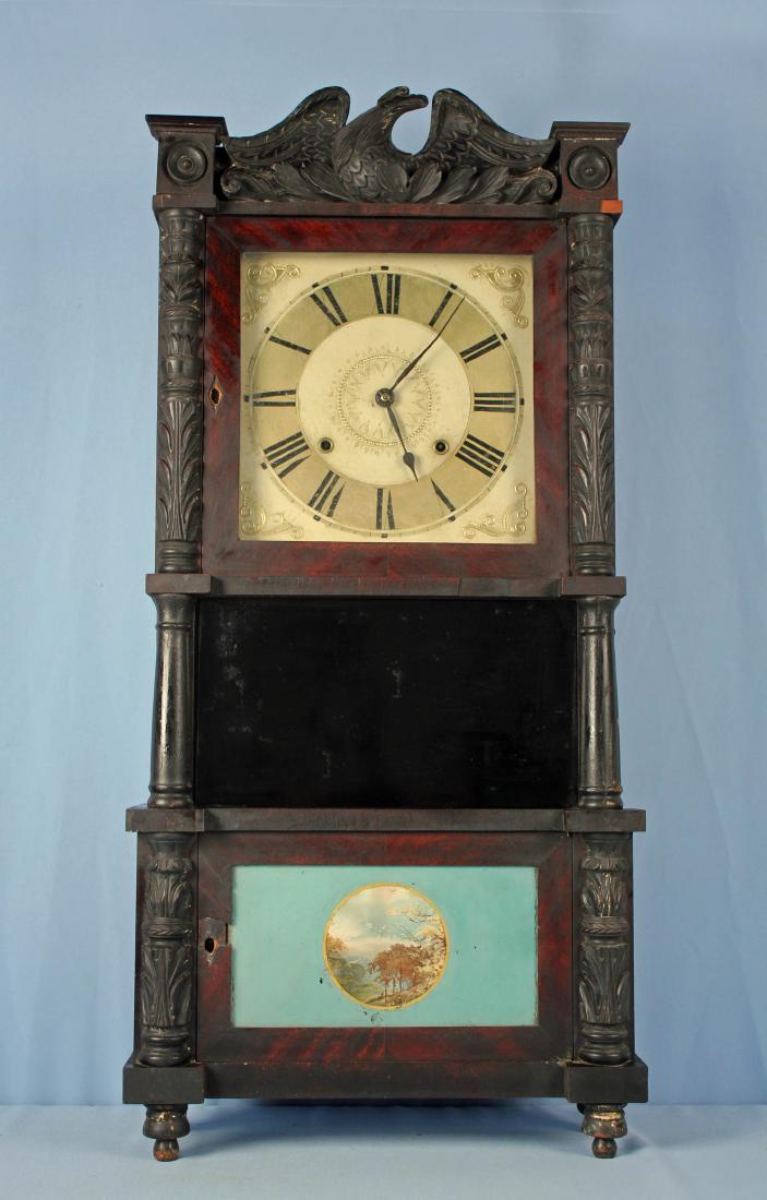 C & L Ives Bristol, Ct. Triple Decker Shelf Clock
