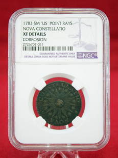 1783 Nova Constellatio Copper "pointed Rays"