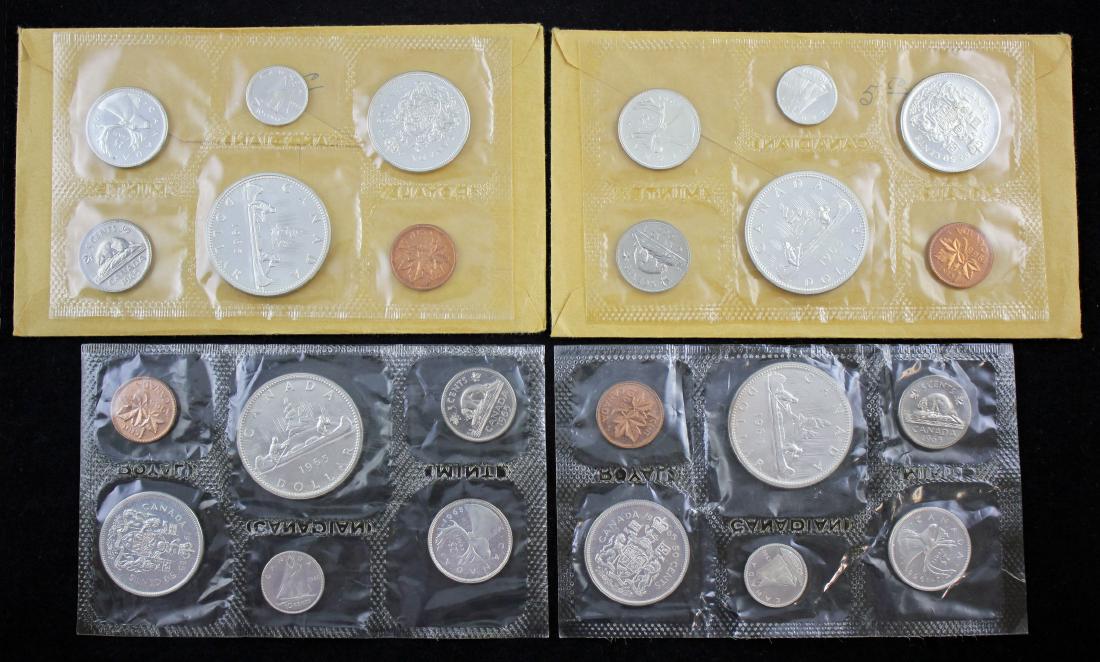 Four (4) 1965 Canadian Silver Proof Sets
