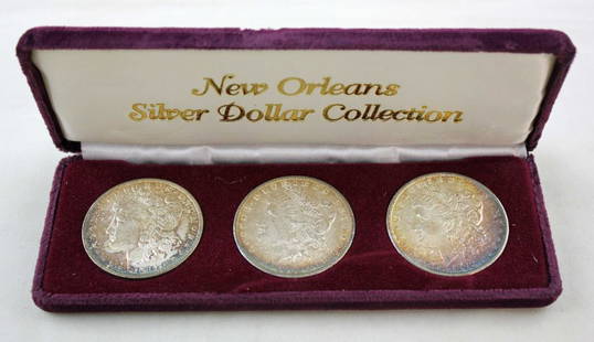1884 1885 Morgan Silver Dollar Coin Collector's Set