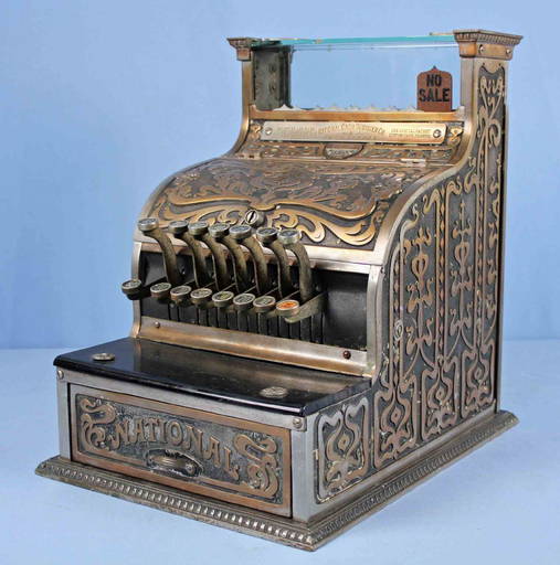 Brass National Cash Register Mo. 130, Candy/barber
