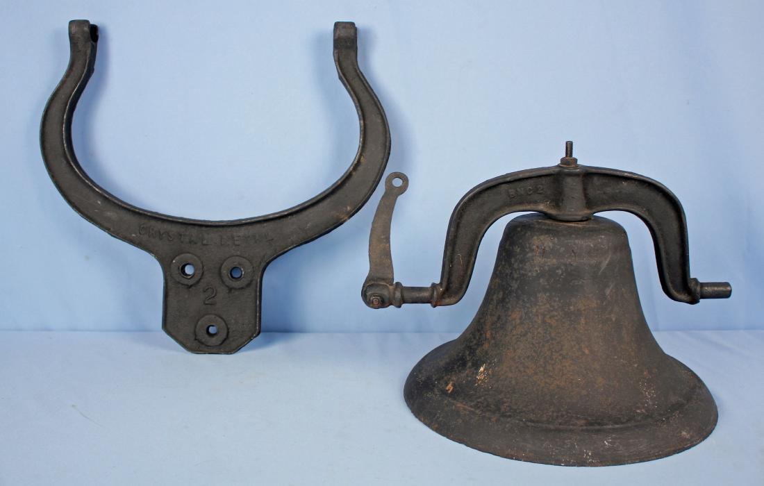 Crystal Metal No. 2 Cast Iron Dinner Bell W/ Yoke