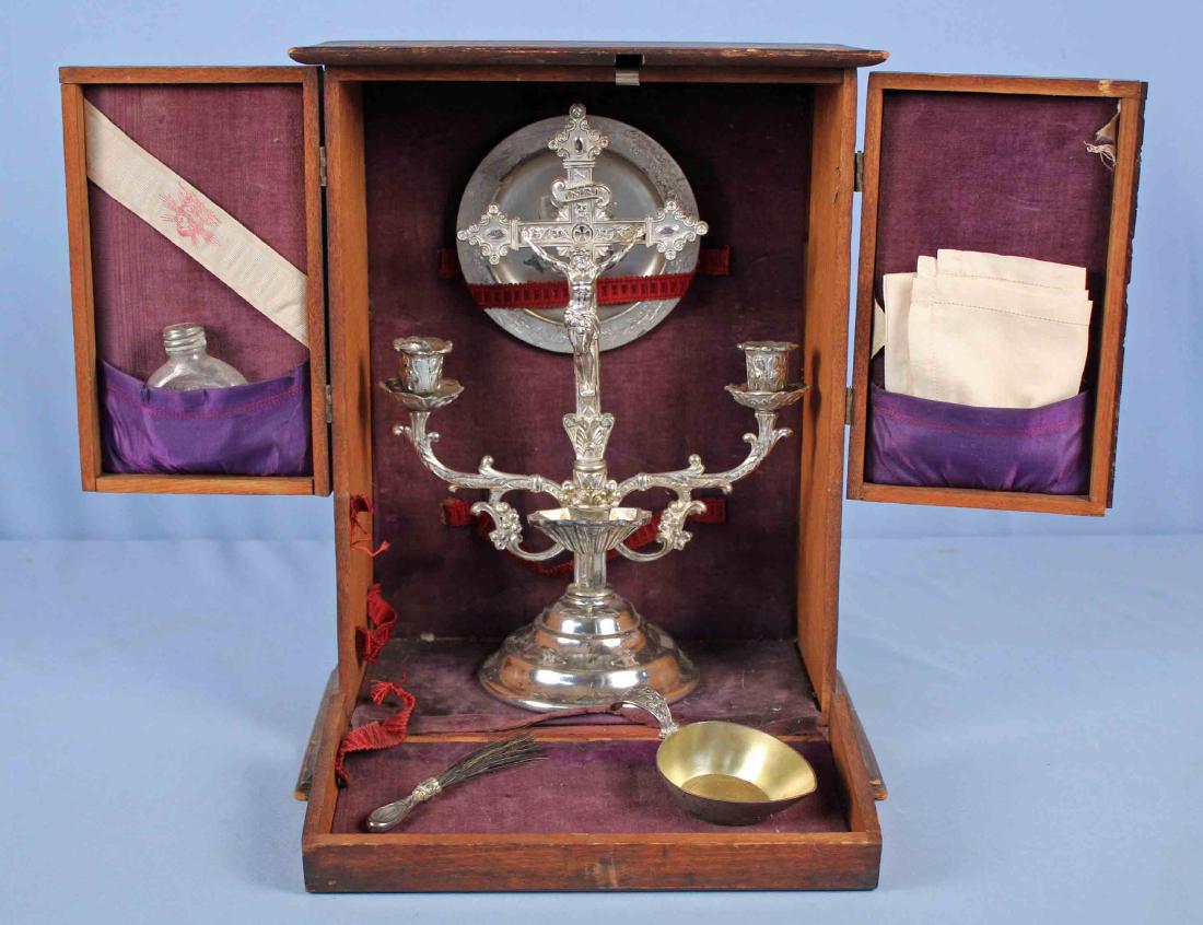 Antique Catholic Last Rites or Sick Call Box