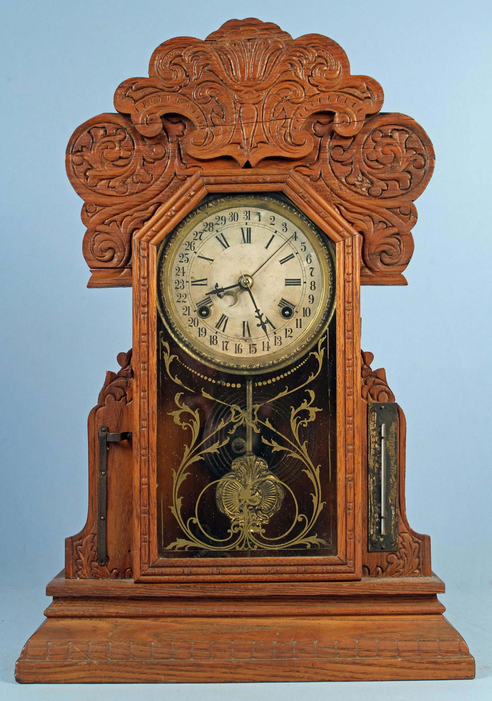 Antique Oak Sessions Kitchen Clock w/ Calendar - Feb 29, 2020 ...