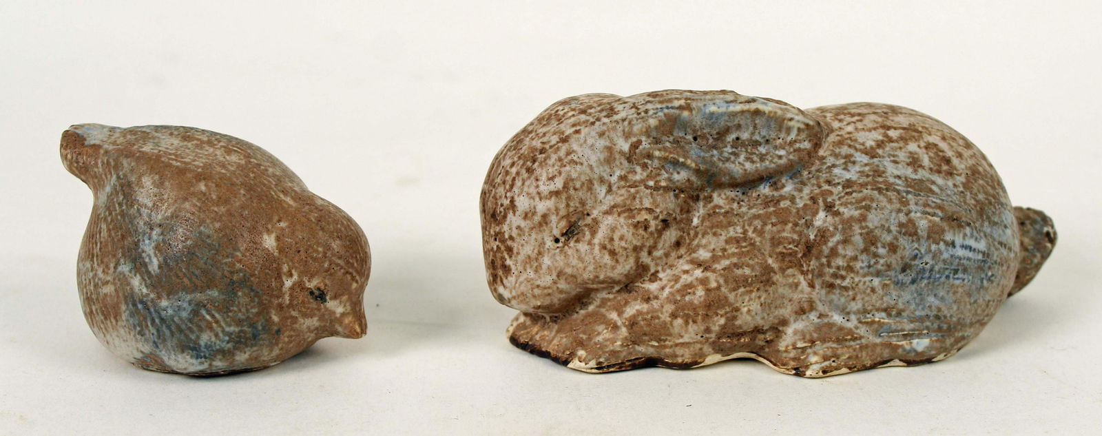 Mccarty Pottery Nutmeg Rabbit And Bird