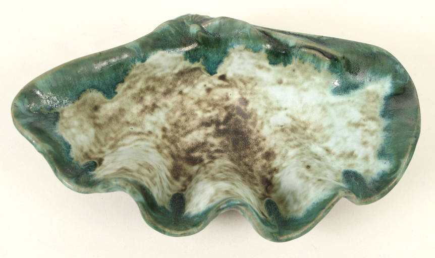 Mccarty Pottery Large Jade Sea Shell