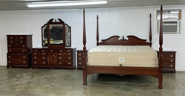 Kincaid Mahogany Finish Five Piece Bedroom Suite