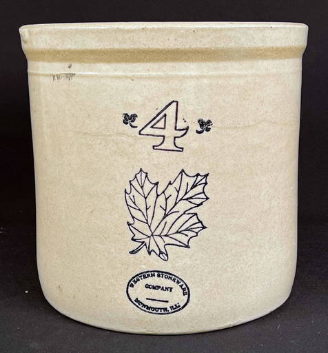 Western Stoneware 4 Gallon Maple Leaf Crock