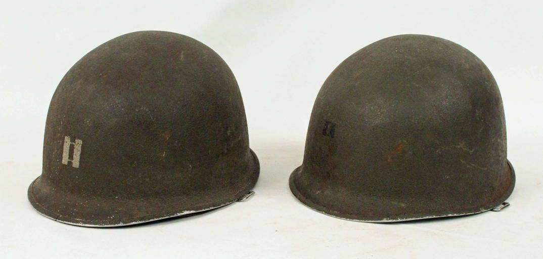 Two World War Ii Us Helmets, Colonel & G.i.
