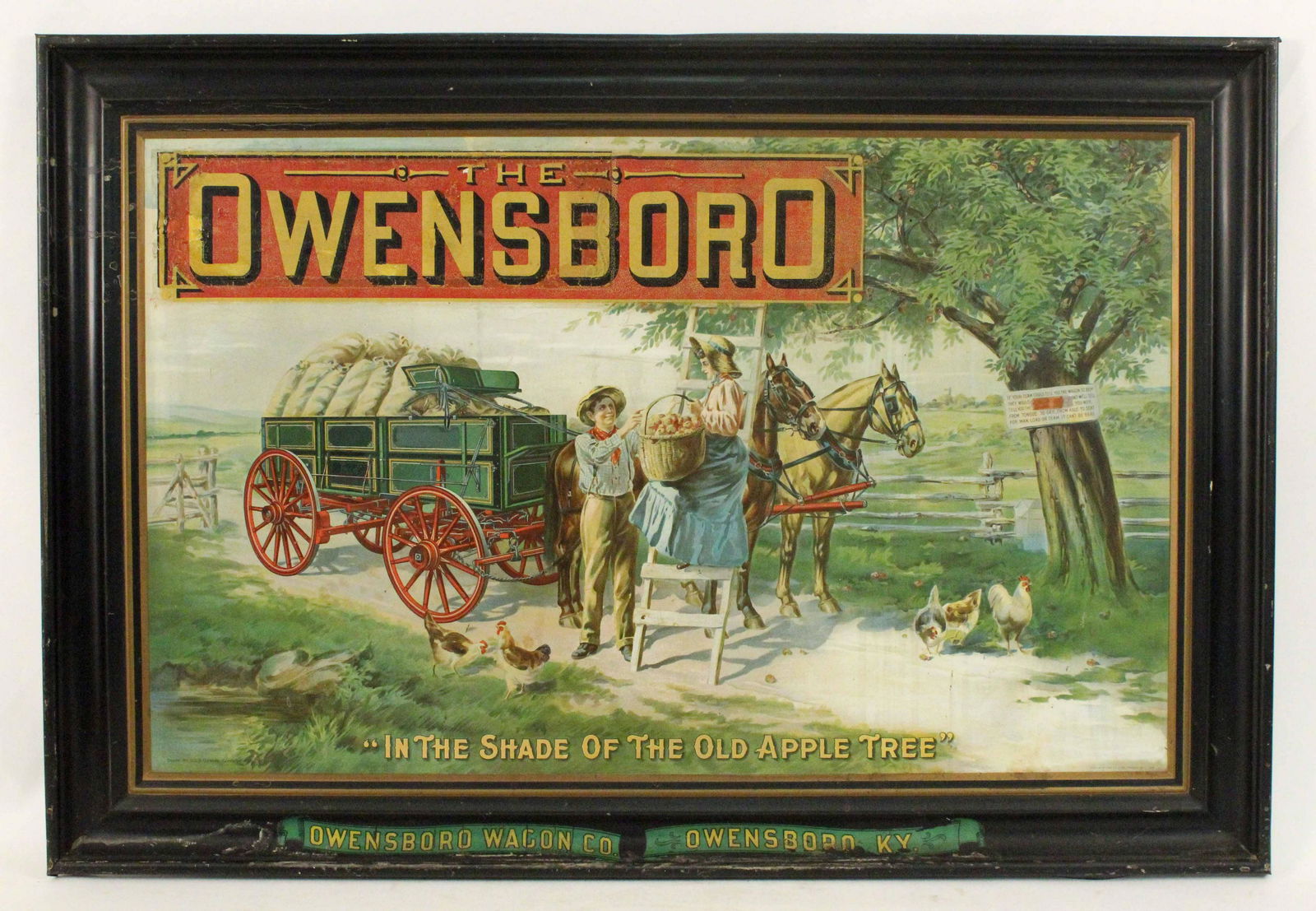 The Owensboro Wagon Self Framed Tin Sign