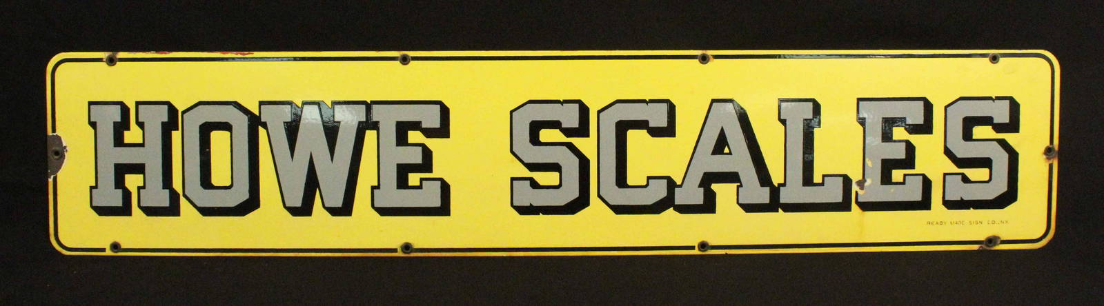 Howe Scales Porcelain Sign