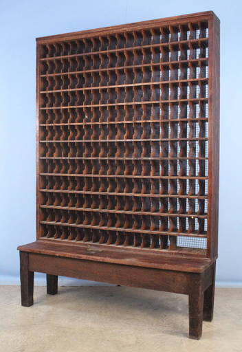 Post Office Oak Sorting Table w/ Pigeon Holes - Nov 19, 2022 | Kennedys ...