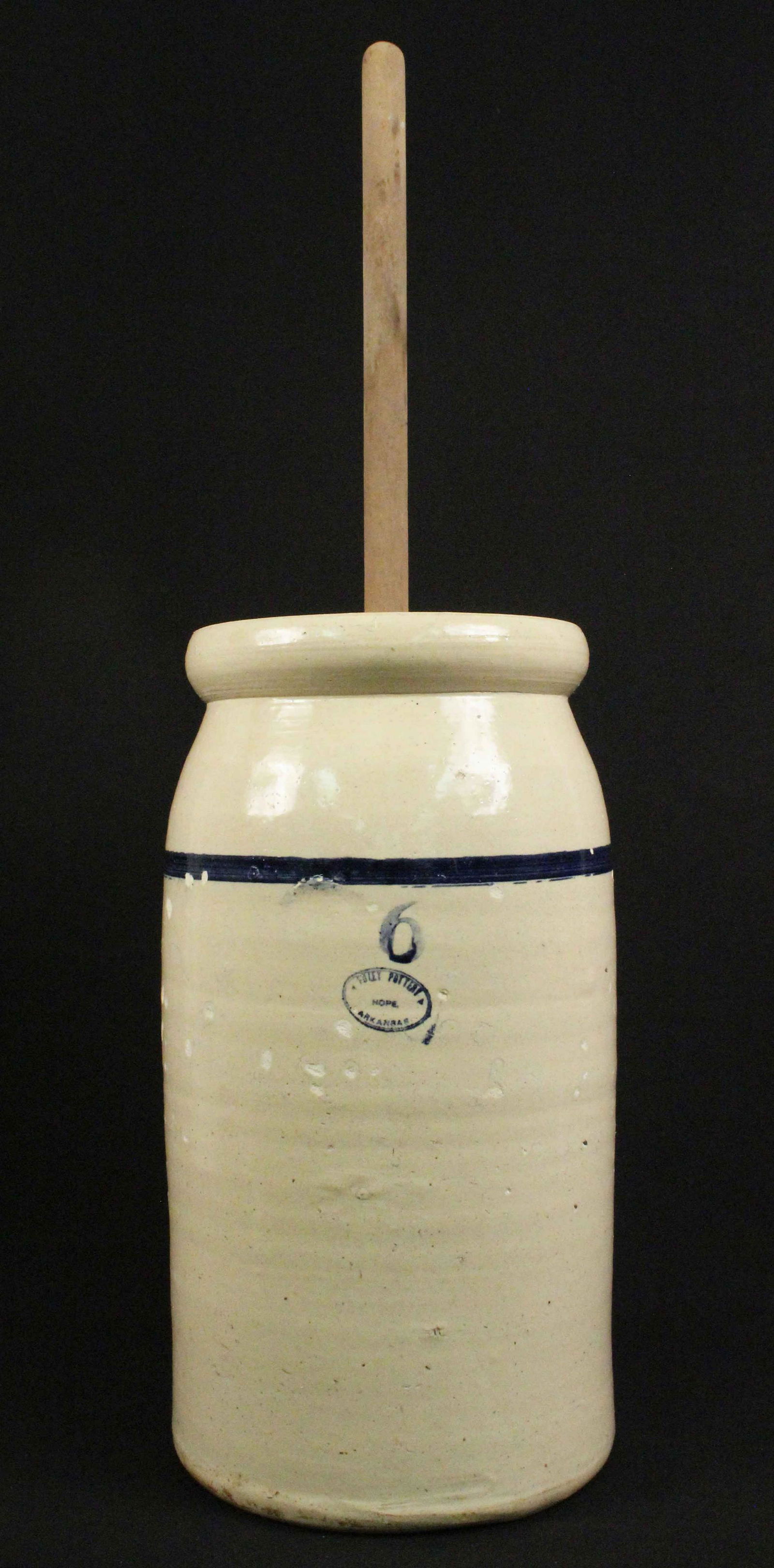 Foley Pottery Hope, Ar 6 Gal. Stoneware Churn