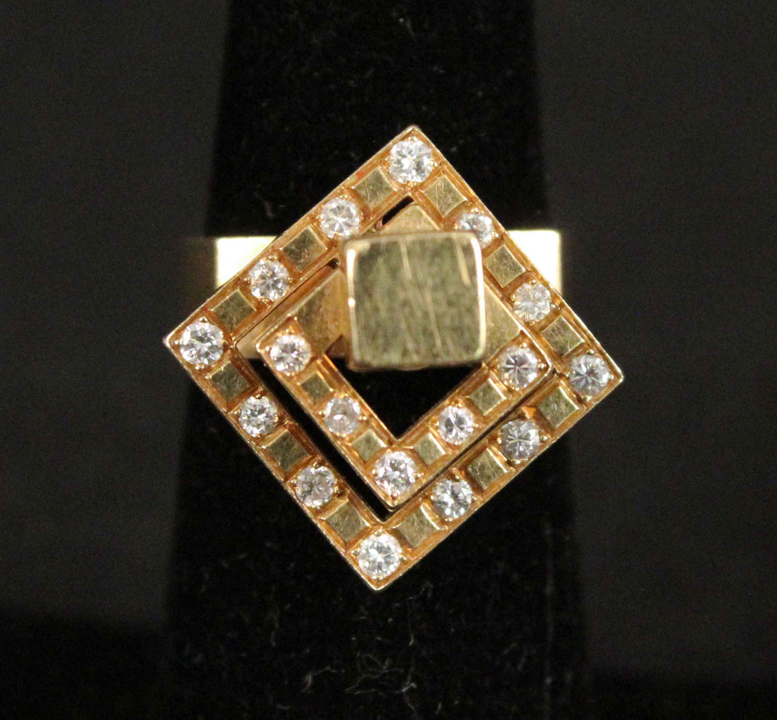 N. Teufel 18k Gold Diamond Motion Ring Auction