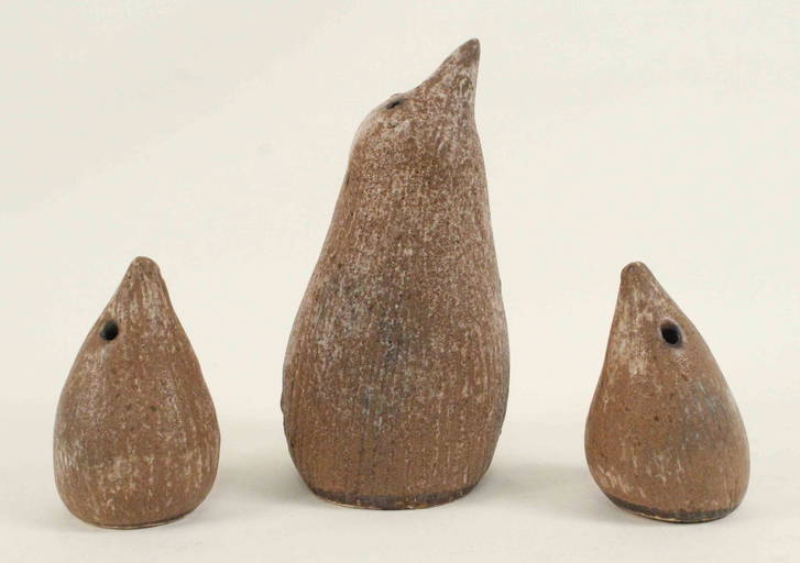 Three Mccarty's Pottery Nutmeg June Birds