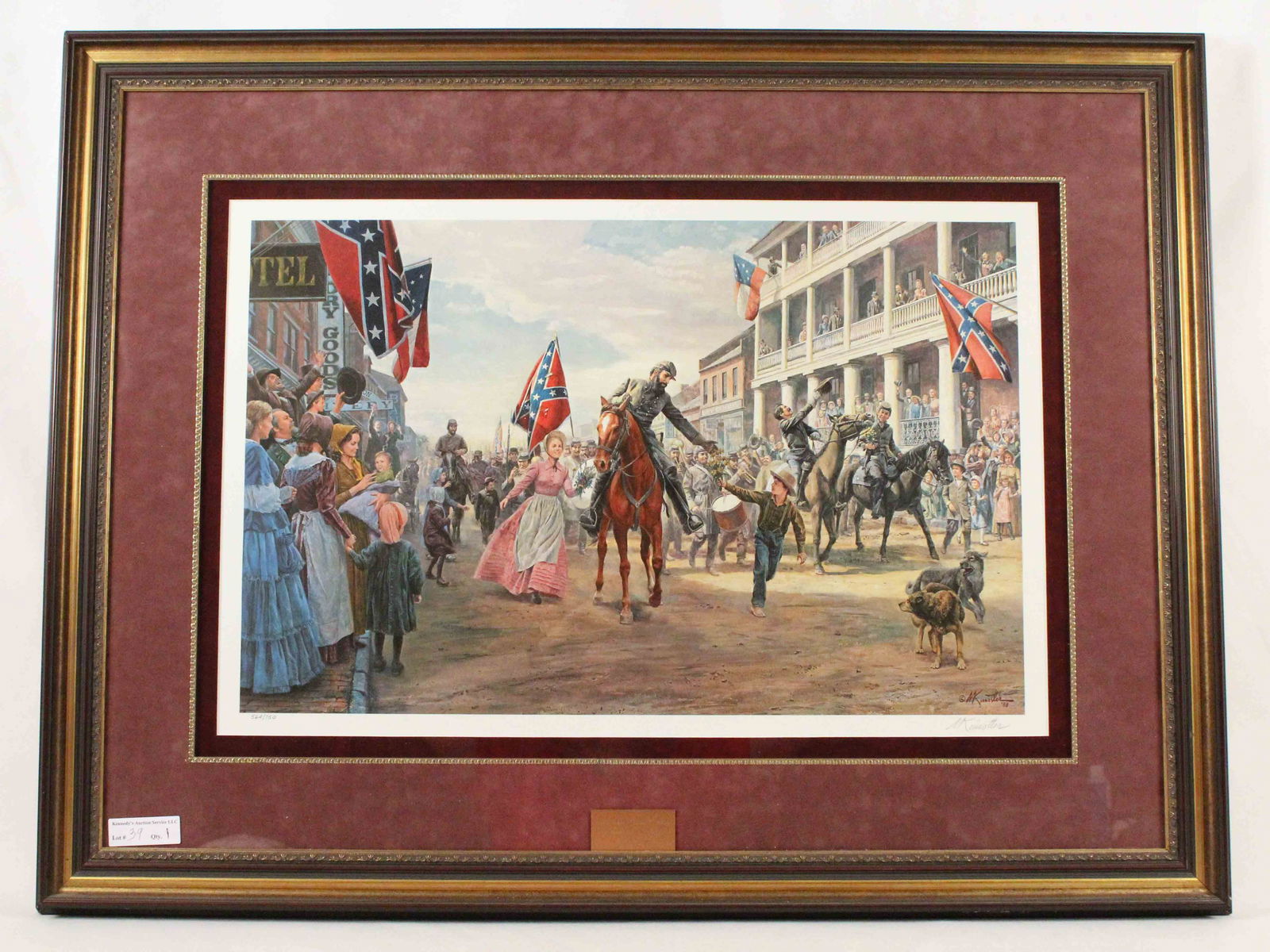 Mort Kunstler Gen. Jackson Winchester, Va Print Auction