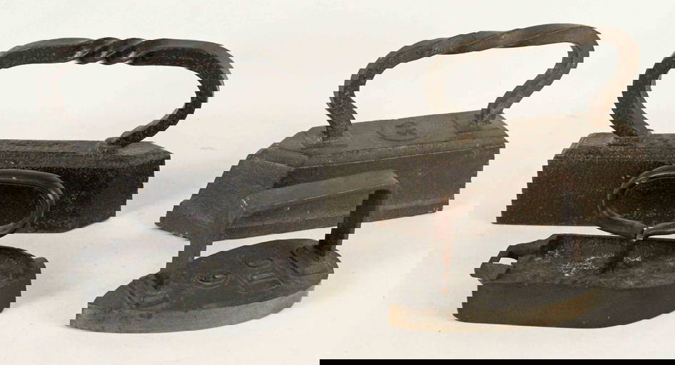 Four Cast Iron Smoothing Irons