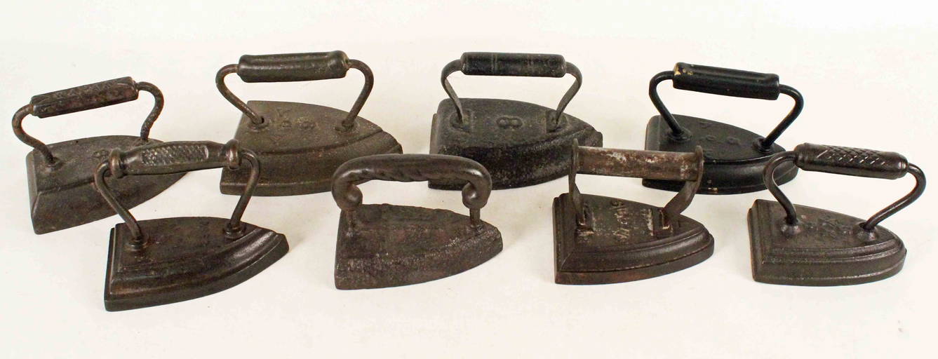 8 Cast Iron Smoothing Irons