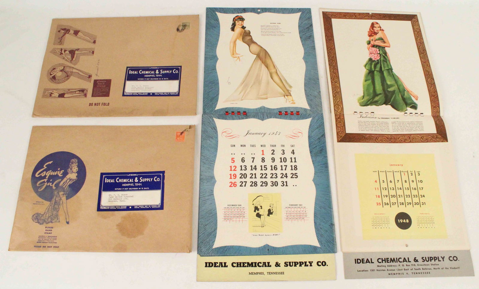 1947 & 1948 Esquire Calendars