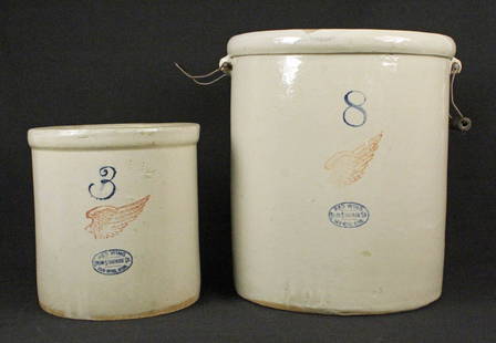 1 Gallon Red Wing Stoneware Crock & Lid