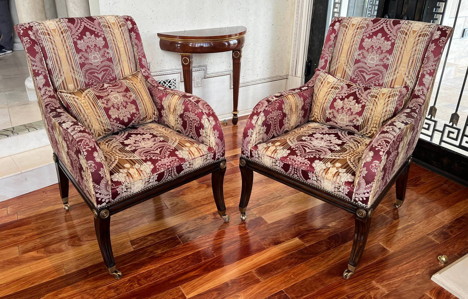 Theodore Alexander Althorp Sabre Library Armchairs Auction