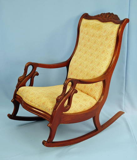 Mahogany Gooseneck Rocking Chair