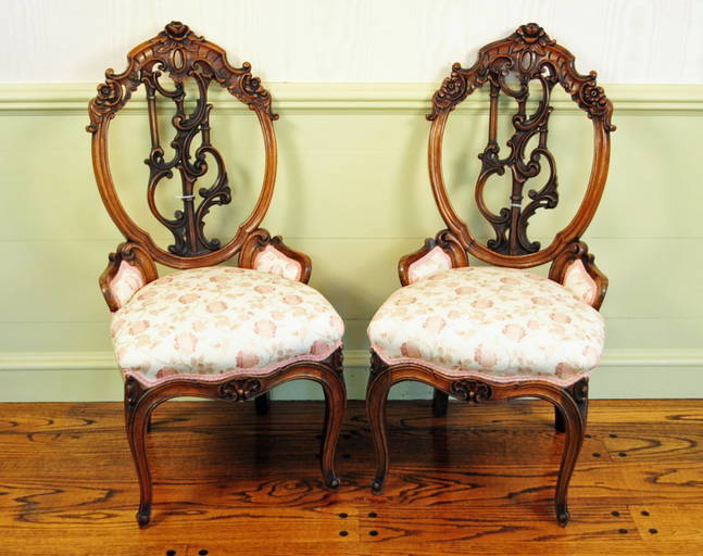 Pair of C.1850 French-Style Rococo Parlor Chairs - Nov 14, 2015 ...
