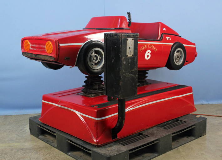 Vintage Kiddie Ride Fire Chief Car 25 Cents