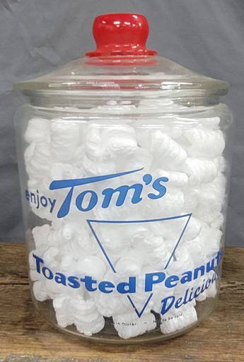 Enjoy Tom's Toasted Peanuts Jar