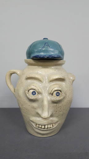 Atlanta Braves Pottery Face Jar Ivy Bluff Pottery