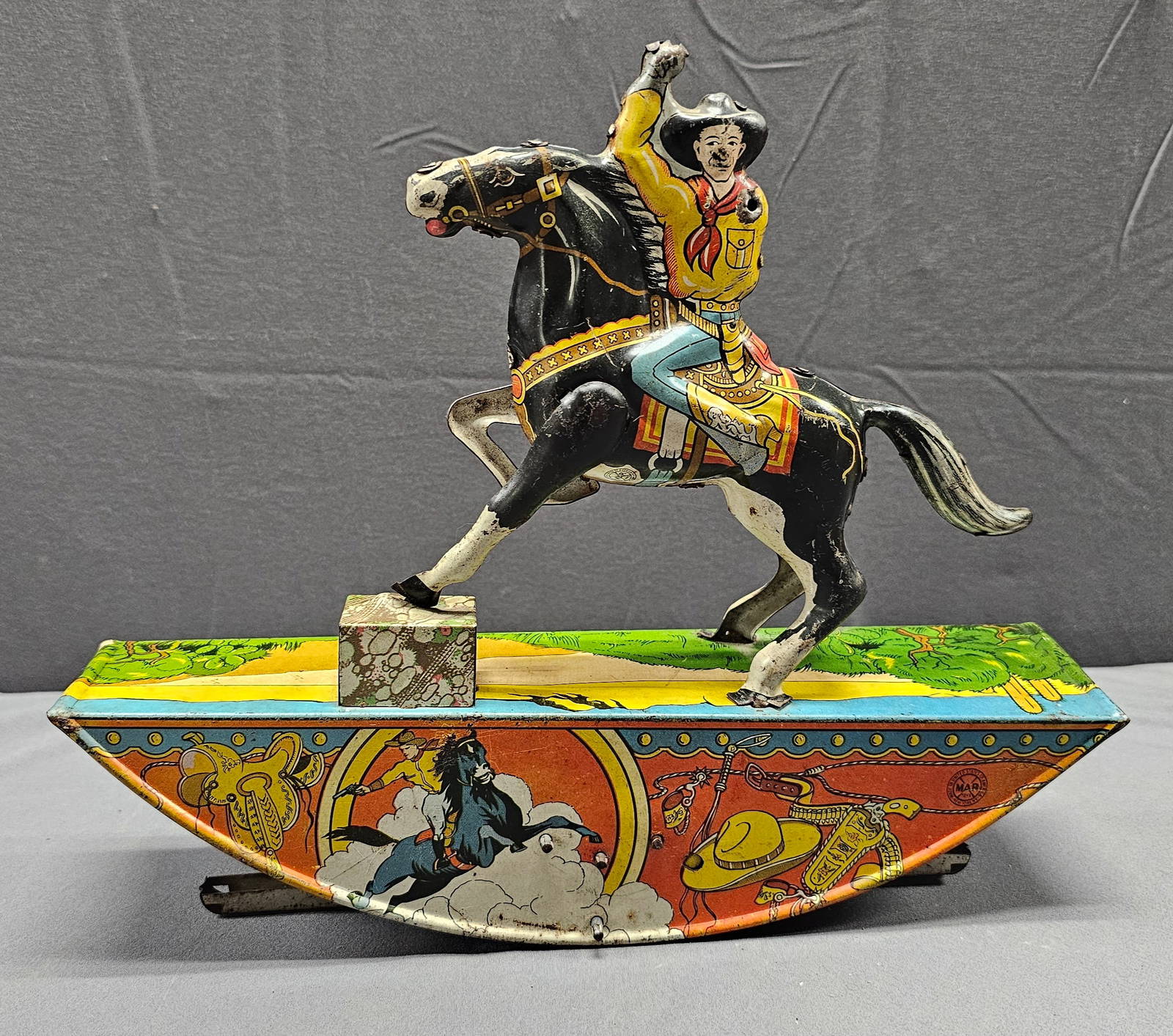Marx Range Rider Tin Litho Wind Up Toy Auction