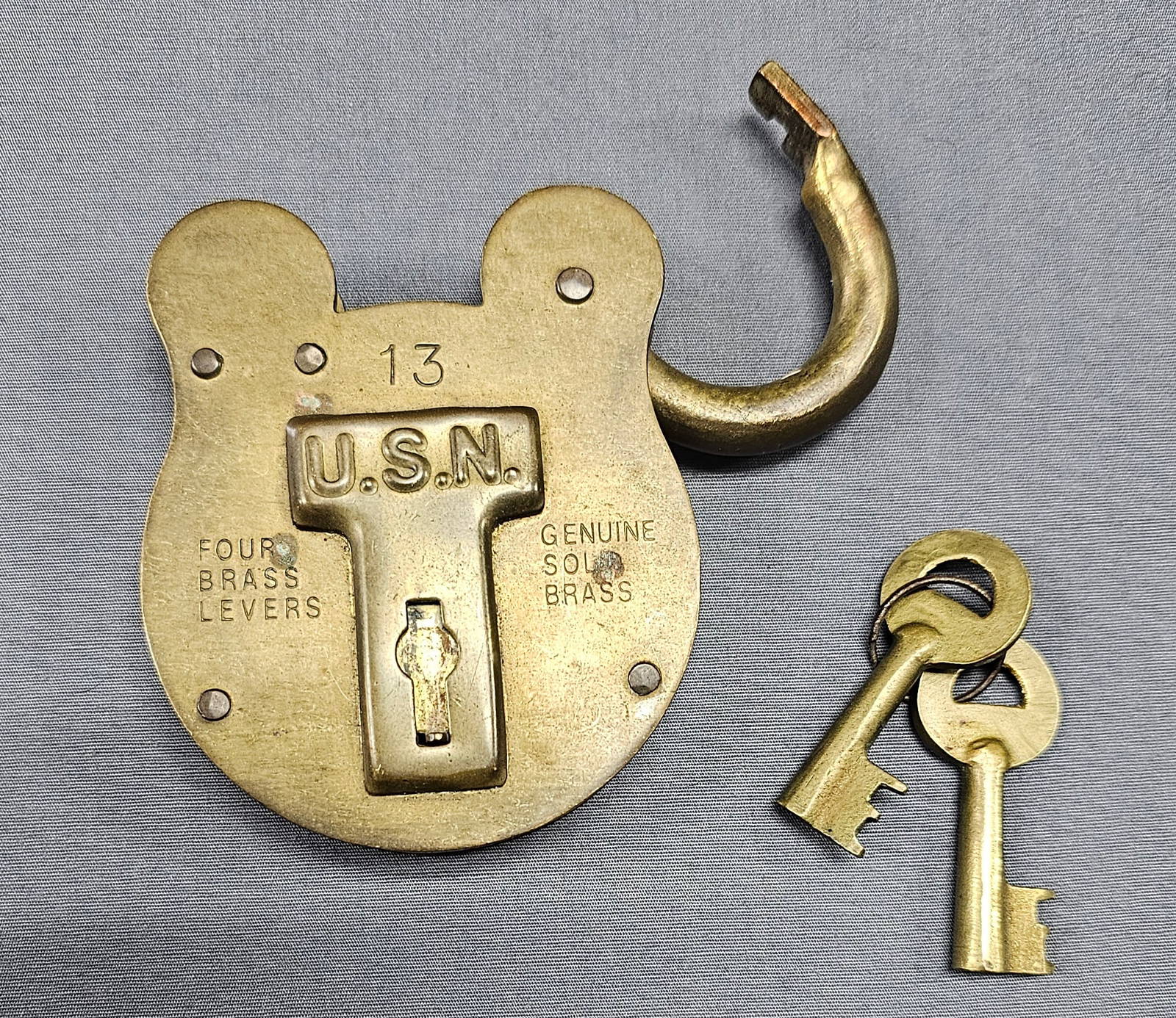 Rare Vintage Us Navy Lock With Key Auction