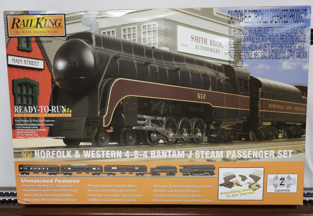 Mth Norfolk & Western Bantam J Steam Passenger Set Auction