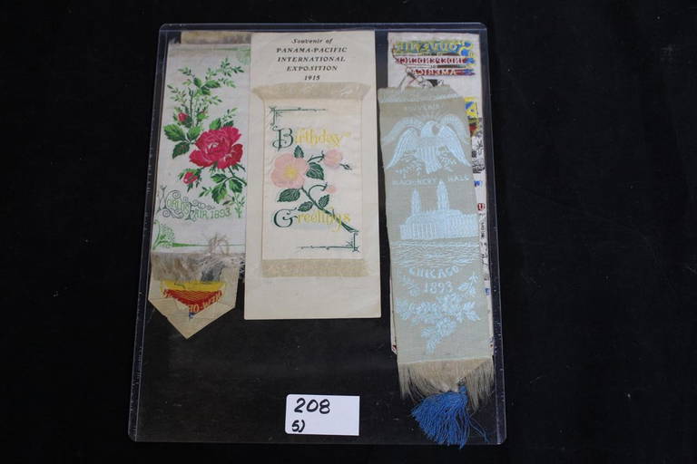 Five Exposition Stevengraph Bookmarks