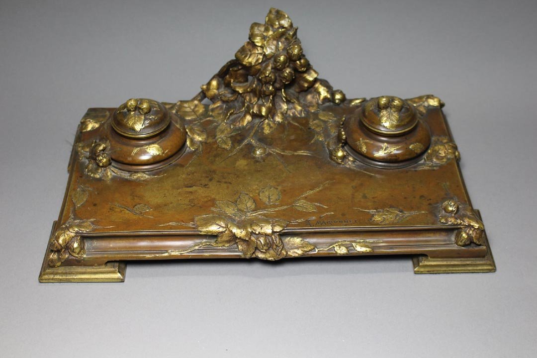 A. Marionnet French Bronze Inkwell