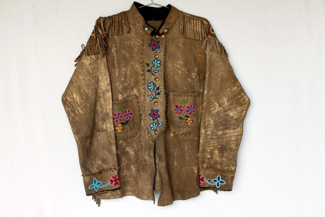 Beaded Leather Indian Scout Jacket