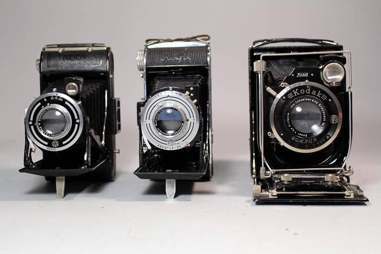 Group Of Three Folding Cameras