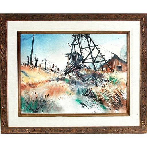 Western Painting, Lyle V Ball, Head Frame