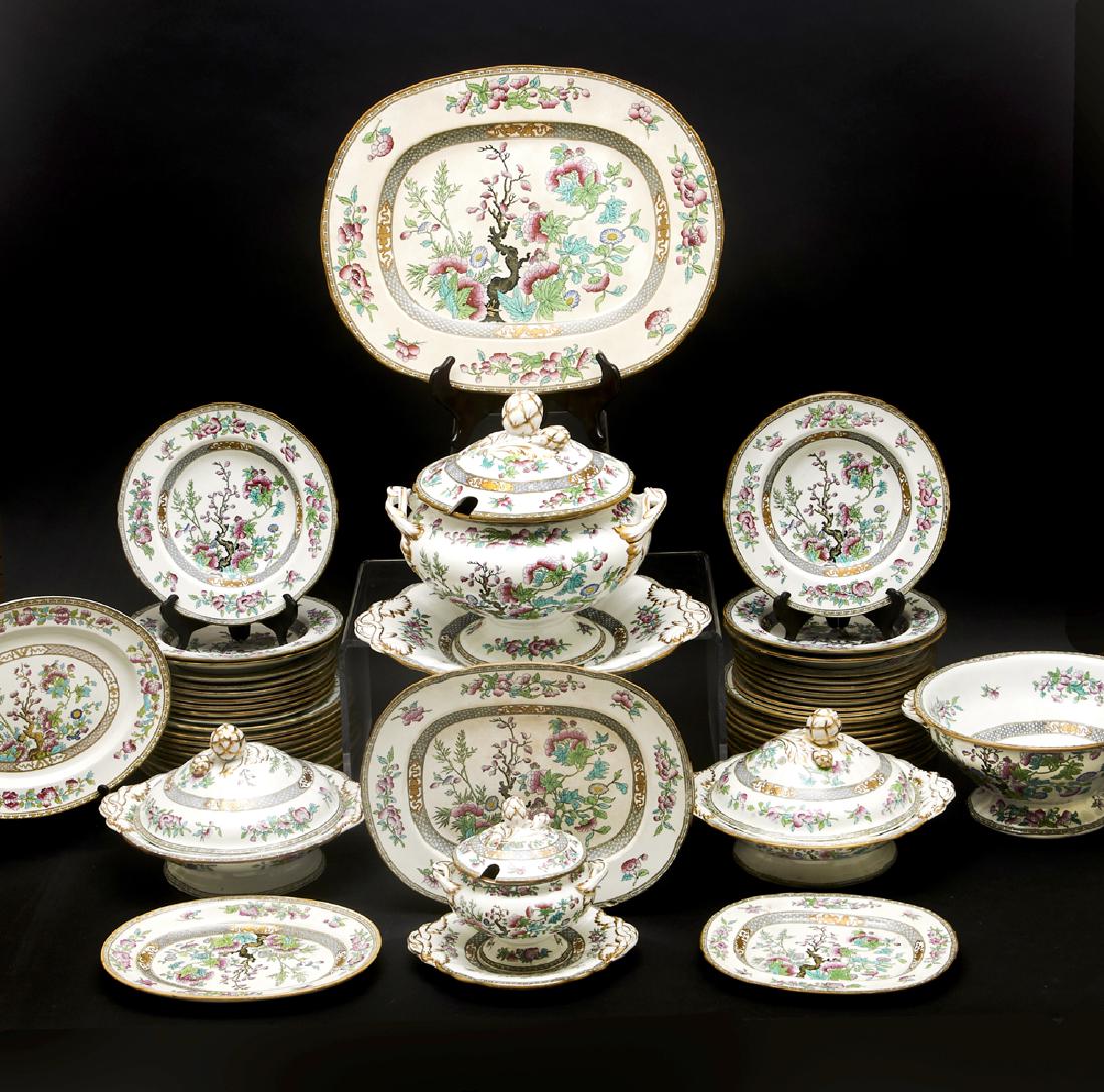Large set of Minton "Indian Tree" dinnerware plus