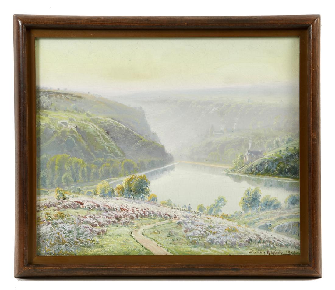 Gaston Anglade, "morning In Corrize", Oil On Canvas