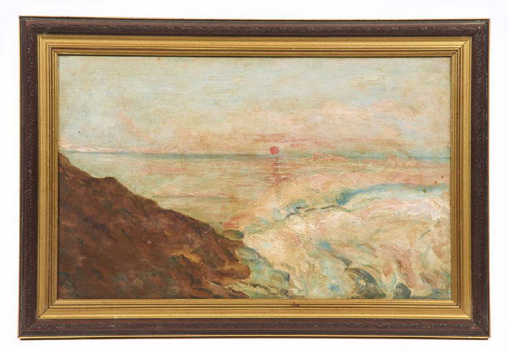 Alexandre Sergejewitsch Borisoff, Sunset, Oil On Panel