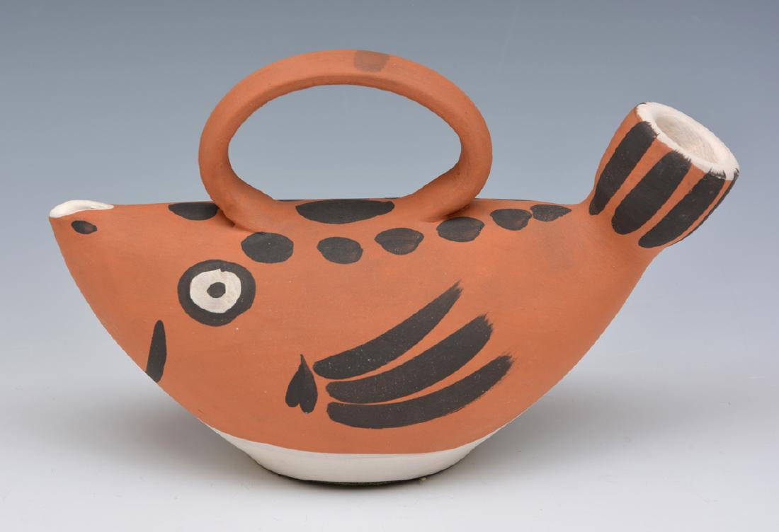 Pablo Picasso Madoura pottery fish pitcher, 1952