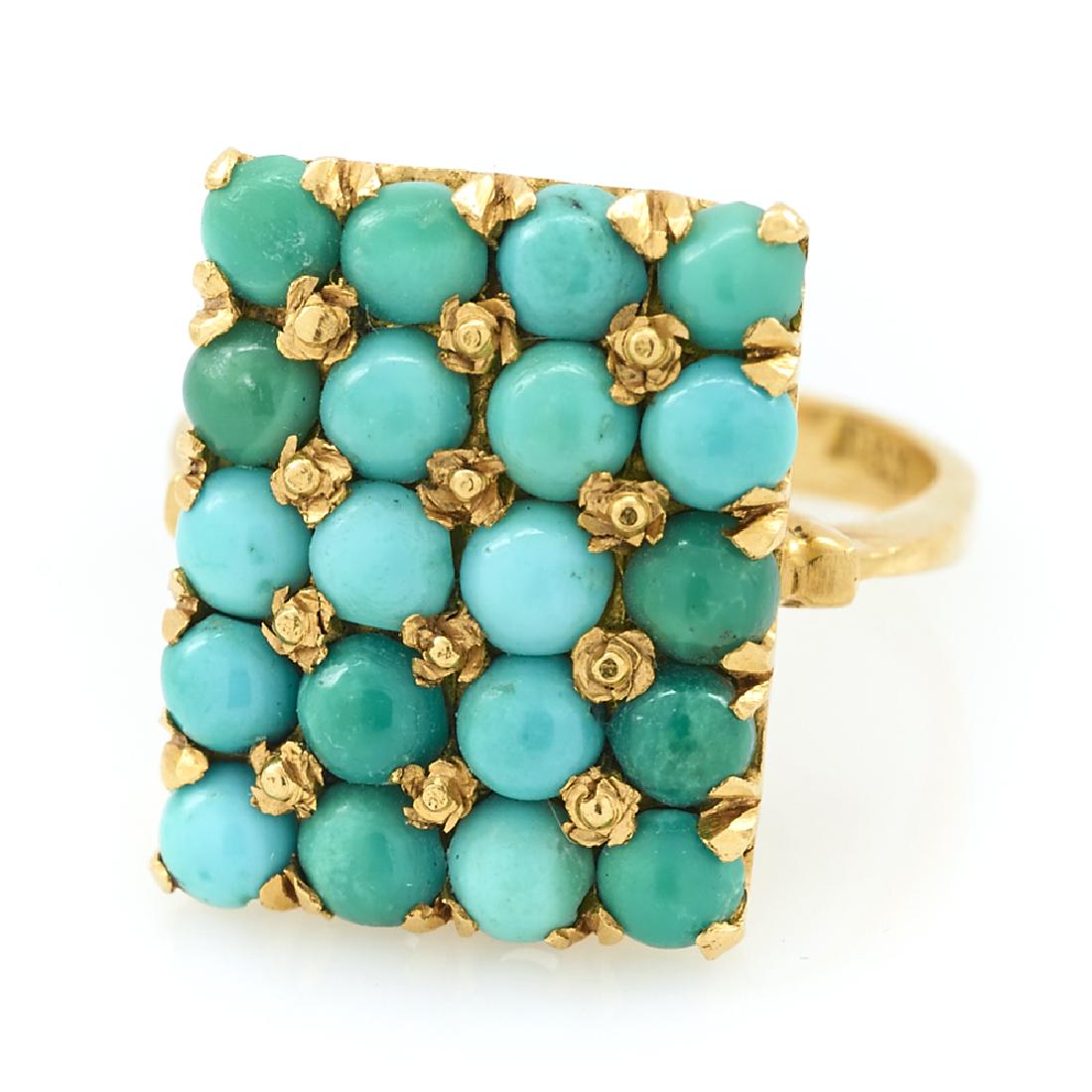 18k Gold & Turquoise Ring
